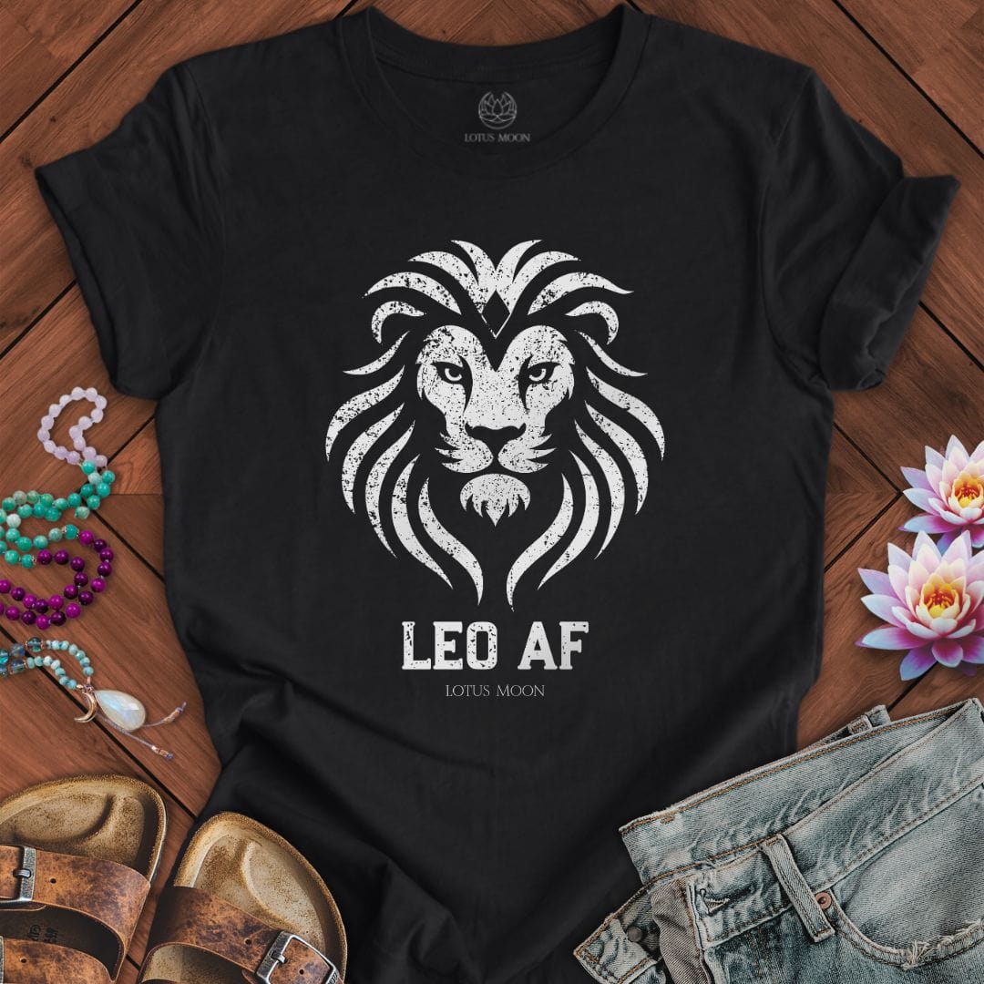 Leo AF Graphic Tee – Fierce Zodiac Lion Shirt for Bold, Radiant, and ...